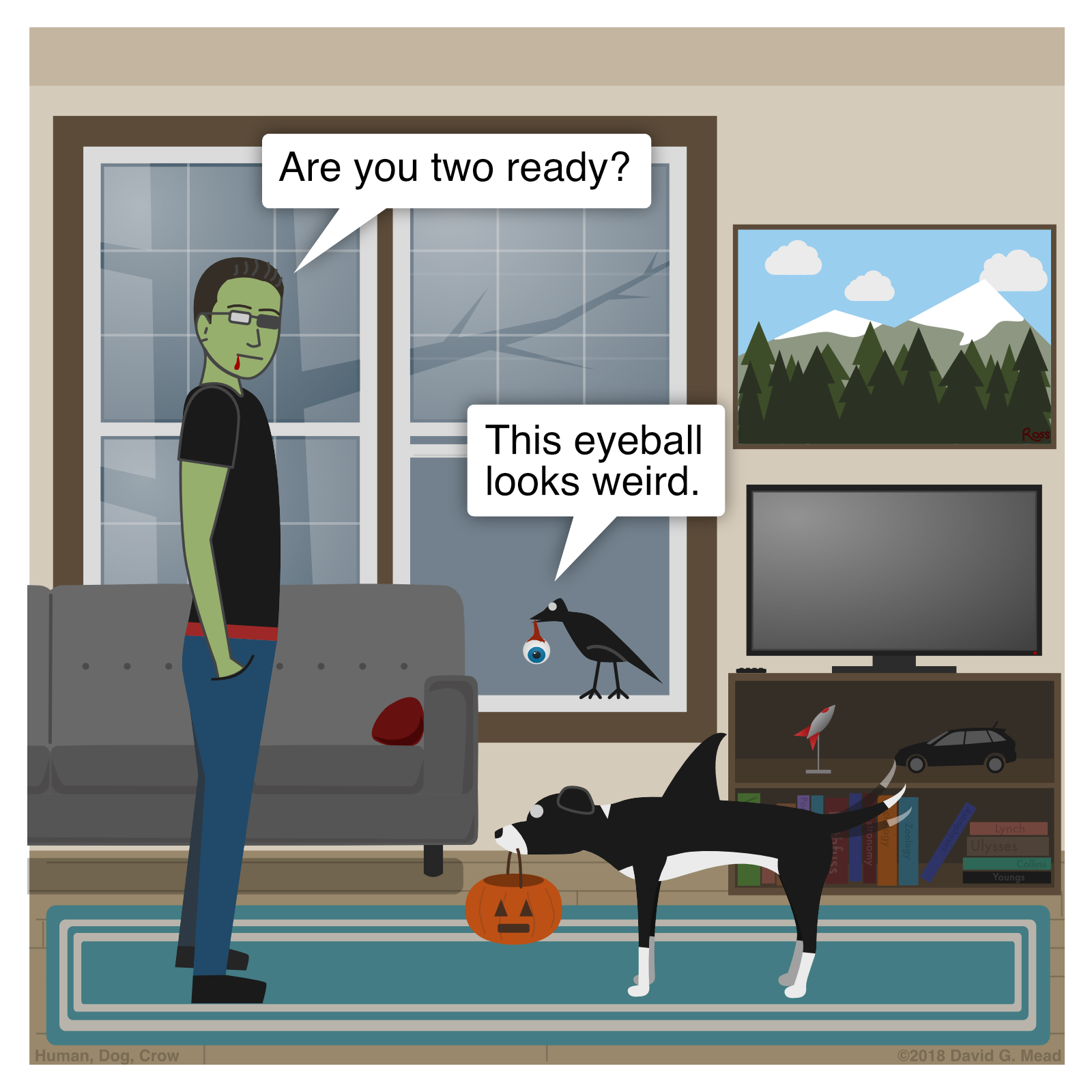 Zombie, Orca, Crow — Human, Dog, Crow
